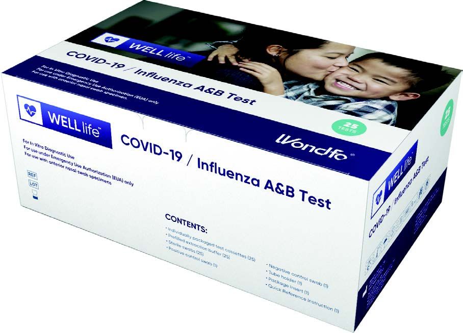 WELL Life™ COVID-19 / Influenza A&B Test Kit 25/Box | SmartMed Solutions