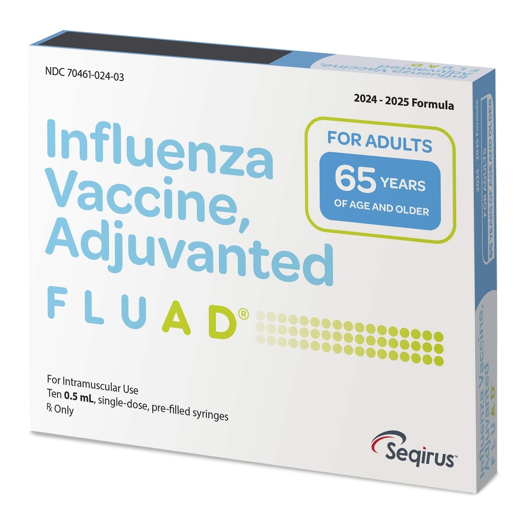 FLUAD™ Influenza Vaccine 2025-2026 (65 years+) Pre-Filled Syringes, 10 ...